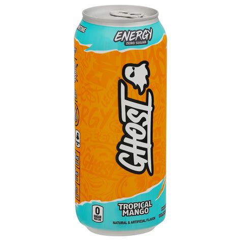 Ghost Zero Sugar Tropical Mango Energy Drink 16 Fl Oz Can At Hy Vee
