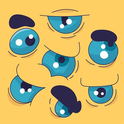 Blue Cartoon Eyes Images Free Download On Freepik