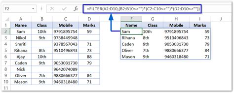 Applications FILTER Function In Excel Excel Unlocked