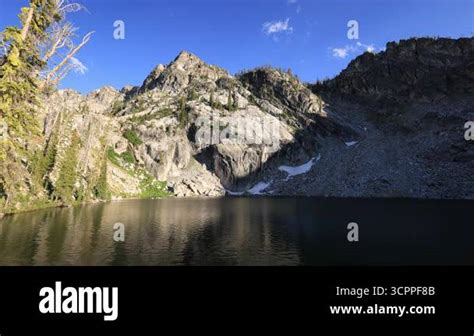 Lower Trail Creek Lake In Sawtooth National Forest In Idaho At Dusk
