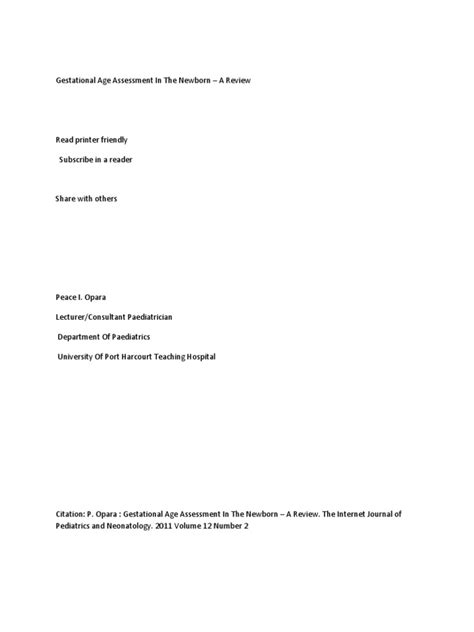 Pdf Gestational Age Assessment Dokumentips