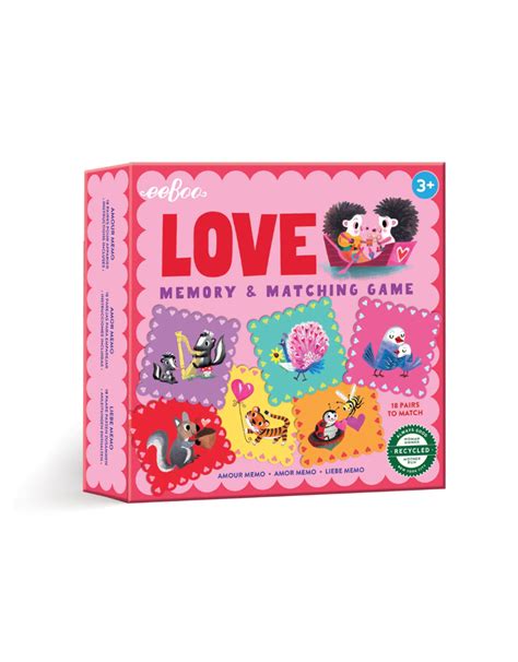 Love Little Square Memory And Matching Game Tumbleweed Toys