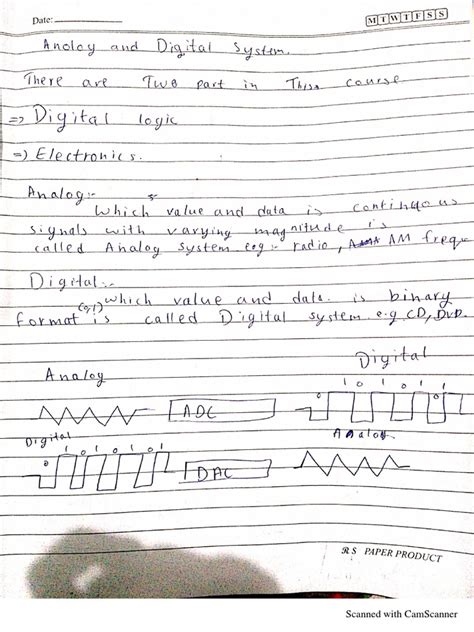Analog And Digital System 1 To 3 Lecture Pdf