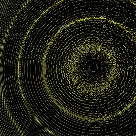 Abstract Circular Background With Dynamic Dots Radial Structure For Science Or Technology