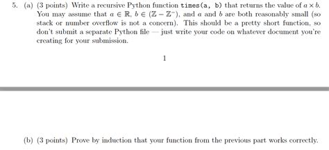 Solved 5 A 3 Points Write A Recursive Python Function
