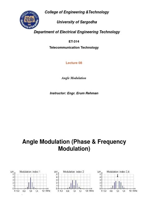Lecture 8 Angle Modulation Pdf Frequency Modulation Detector Radio