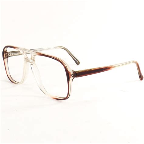 Square Aviator Eyeglasses Nos Vintage 80s Eye Glasses Plastic Etsy