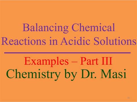 Acidic Solution Examples
