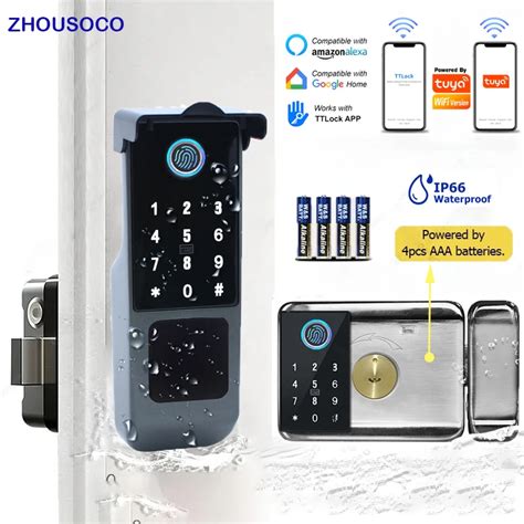 fingerprint lock waterproof tuya wifi remote control bluetooth ttlock app card digital code