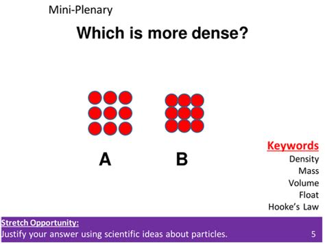 Density 5 Question Mcq To Check For Understanding Teaching Resources