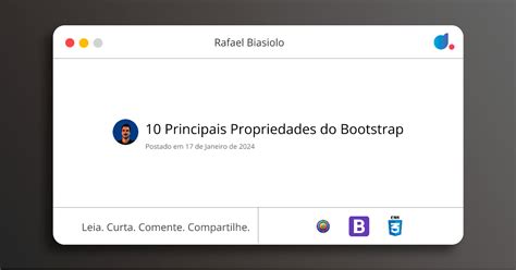 10 Principais Propriedades Do Bootstrap Rafael Biasiolo Boas