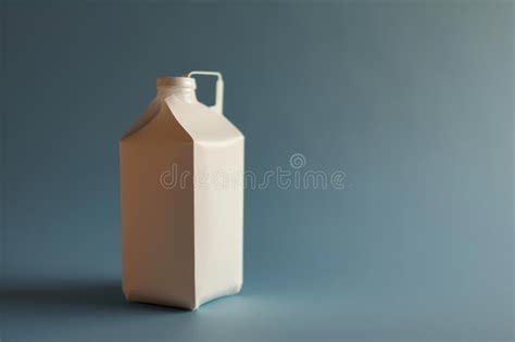 Unmarked Blank Milk Package Box Generate Ai Stock Illustration