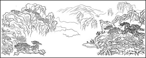 新中式白描山水国画路径线稿图图片素材 新中式白描山水国画路径线稿图设计素材 新中式白描山水国画路径线稿图摄影作品 新中式白描山水国画路径线稿图
