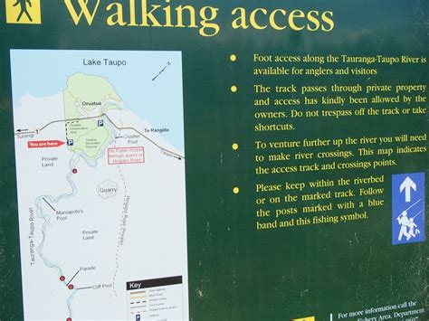 Map Of Pools On The Tauranga Taupo River Taupo Tauranga River