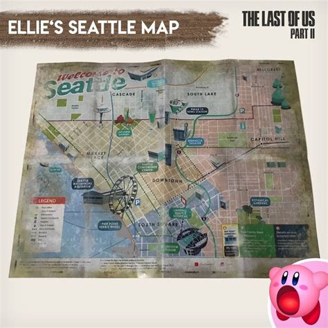 Ellies Seattle Map The Last Of Us Part Ii High Quality Fanmade Etsy