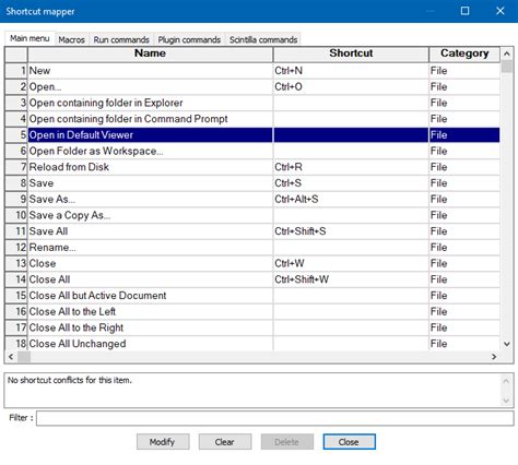 A More Global Conflicts Exist Indication Needed In Shortcut Mapper · Issue 12052 · Notepad