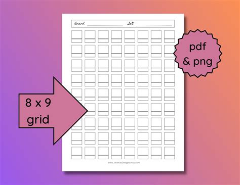 Blank Color Swatch Chart Printable Color Chart For Colored Pencils Markers Swatching