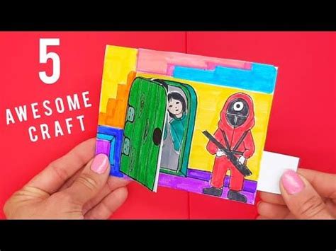 AMAZING SQUID GAME Paper Crafts AND DOODLES FOR FANS DIY