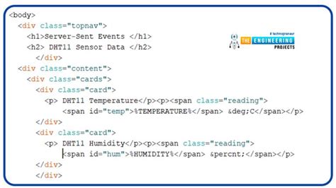 Server Sent Events With ESP And DHT The Engineering Projects
