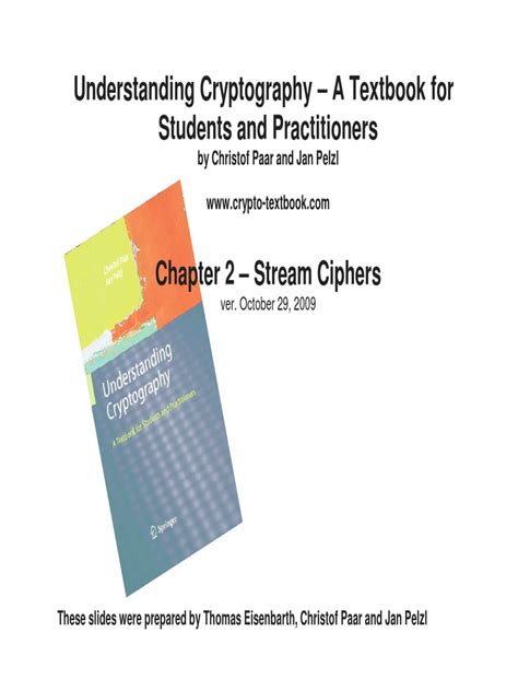 Understanding Cryptography Chptr 2 Stream Ciphers Pdf
