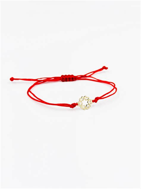 Brățară Șnur Model Inimă Si Stea Aur Galben 14k ⭐ Quartz