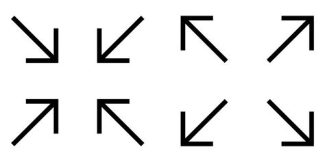 Full Screen And Exit Icon Set Royalty Free Vector Image