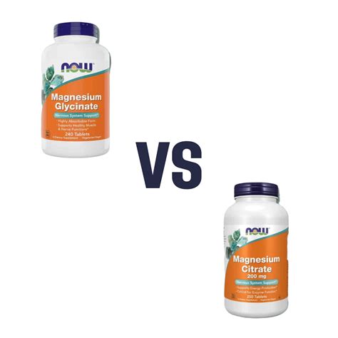 Magnesium Glycinate Vs Magnesium Citrate