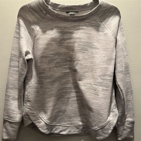 Eddie Bauer Womens Grey Camo Crewneck Shadow On Depop