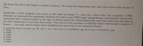 Solved Problem Particle Tracking The Next Step Is To Chegg