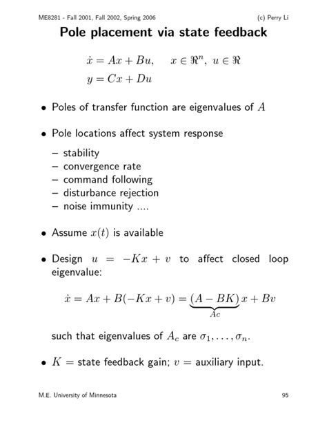 State Feedback Download Free Pdf Eigenvalues And Eigenvectors