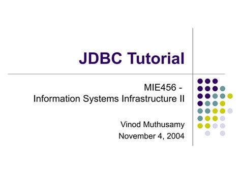 jdbc tutorial ppt databases computer software and applications