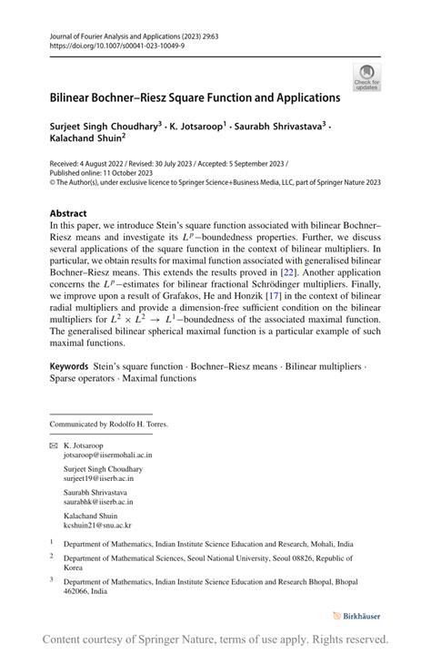 Bilinear Bochner Riesz Square Function And Applications