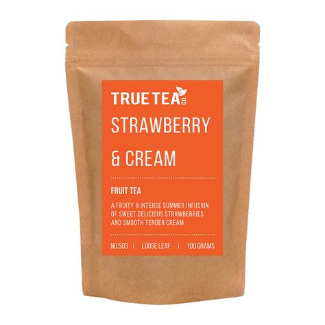 Strawberry And Cream Fruit Tea Loose Fruit Tea True Tea Co