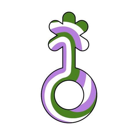 Premium Vector Genderqueer Gender Symbol Lgbtq Community Pride Month