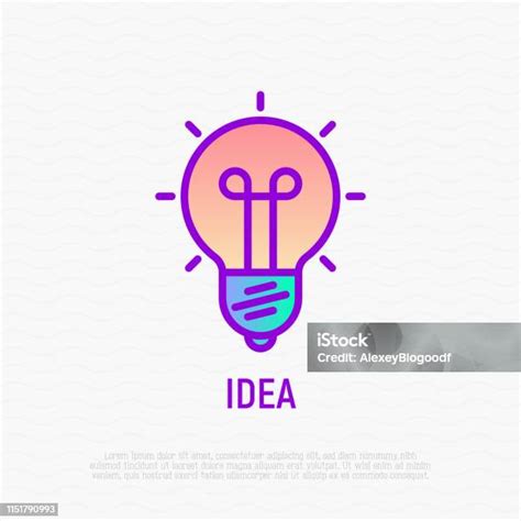 아이디어 얇은 라인 아이콘입니다 현대 벡터 일러스트 레이 션의 전구입니다 해결책에 대한 스톡 벡터 아트 및 기타 이미지 해결책 0명 날씬한 Istock