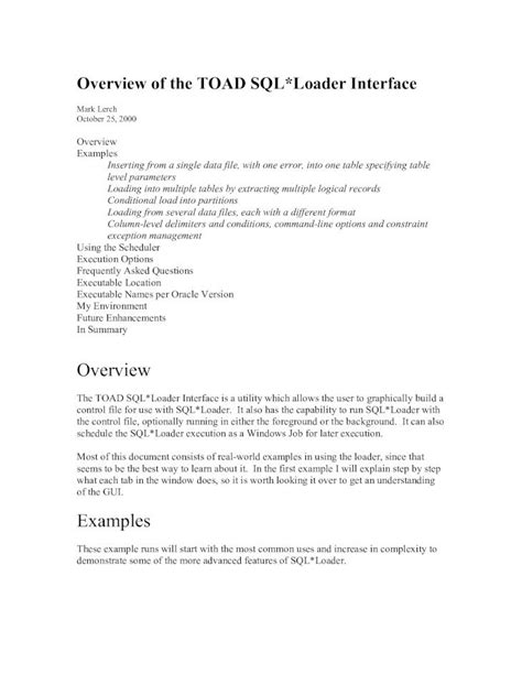 pdf toad sql loader overview dokumen tips