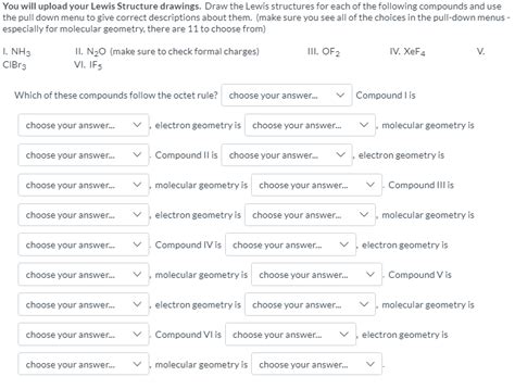 Solved You Will Upload Your Lewis Structure Drawings Draw Chegg