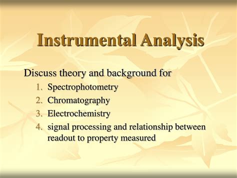 Instrumental Analysis Techniques At Justin Finn Blog