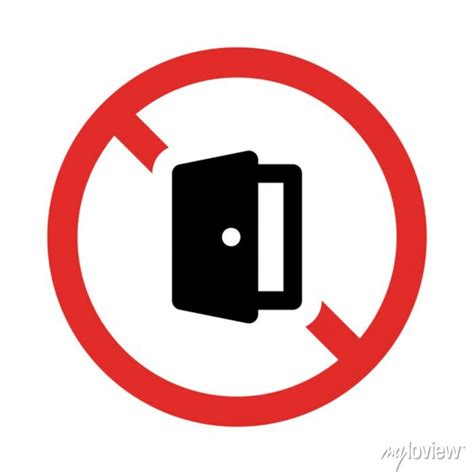 Do Not Open Door Sign Vector • Wall Stickers Ban Isolated Symbol