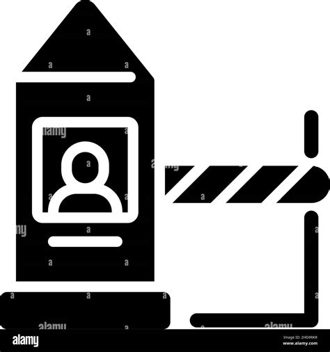 Land Border Checkpoint Black Glyph Icon Stock Vector Image And Art Alamy