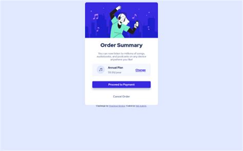 Frontend Mentor Order Summary With Html And Css Coding Challenge Solution