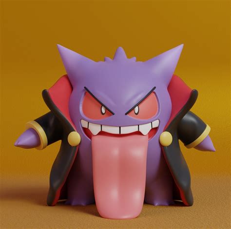 Stl File Pokemon Dracule Gengar Halloween・3d Printing Idea To