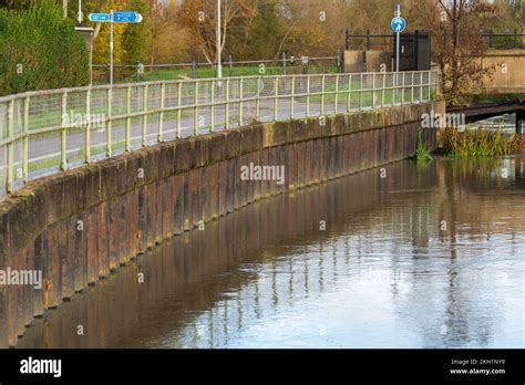 Sheet Metal Piling Position Located In Ground Supporting River