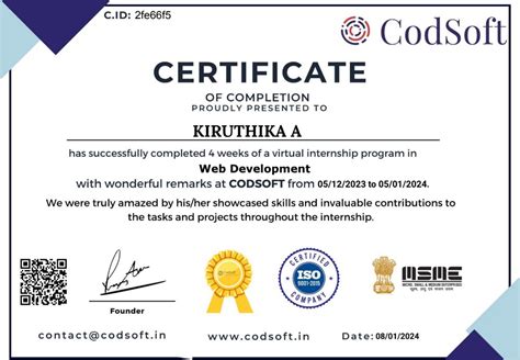 Kiruthika A On Linkedin Internship Codsoft