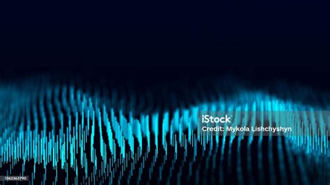 입자의 추상 기술 물결 빅 데이터 시각화 모션 라인이 있는 어두운 배경입니다 인공지능 3d 렌더링 0명에 대한 스톡 사진 및 기타 이미지 Istock