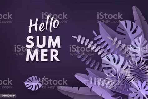 열 대 잎과 식물입니다 열 대 경 엽과 자외선 추상적인 배경입니다 종이 잘라 벡터 일러스트 레이 션 0명에 대한 스톡 벡터 아트 및 기타 이미지 Istock