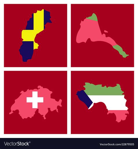 World Map Countries In Color On White Background Vector Image