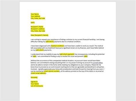 Medical Hardship Letter Template Medical Hardship Letter Medical Hardship Template Word
