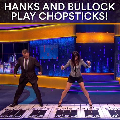 Tom Hanks And Sandra Bullock Play Chopsticks The Jonathan Ross Show