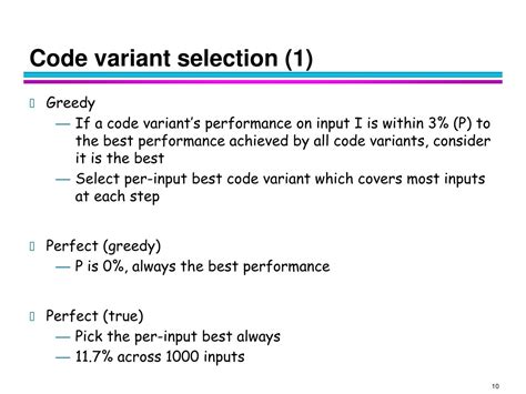 Ppt Input Sensitivity Develop A Greedy Algorithm To Select